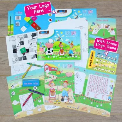 Logo Branded Hay Day Premium Activity Packs (100) – Kids Packs Australia
