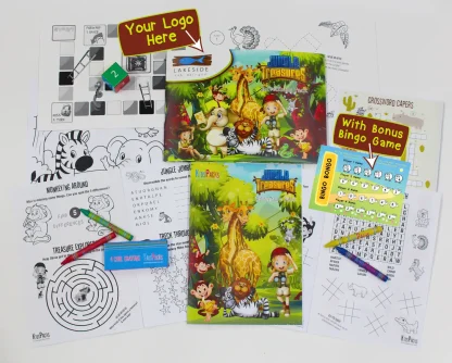 Logo Branded Jungle Premium Activity Packs (100) – Kids Packs Australia